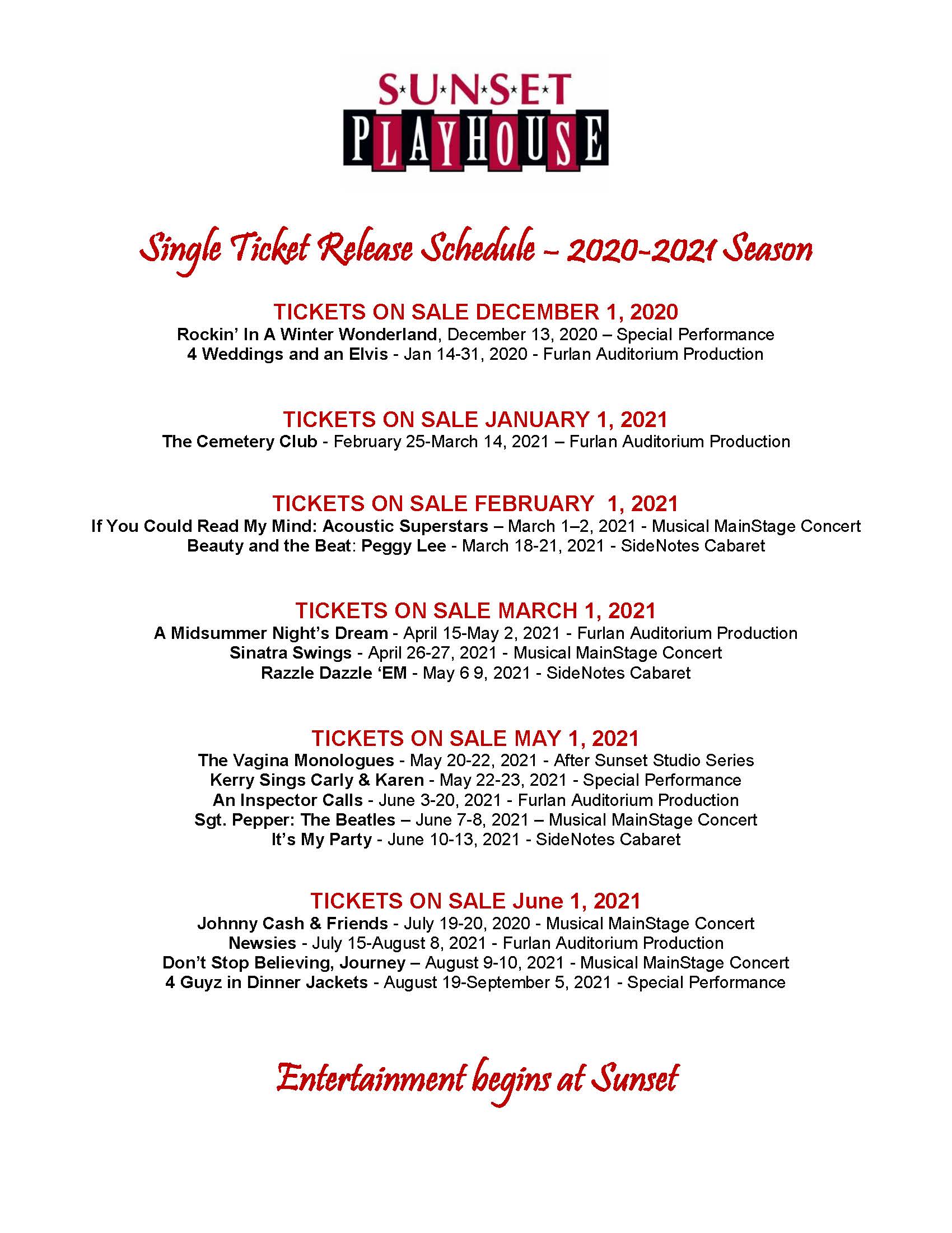 Gallery | Musical Theatre Gallery | Sunset Playhouse